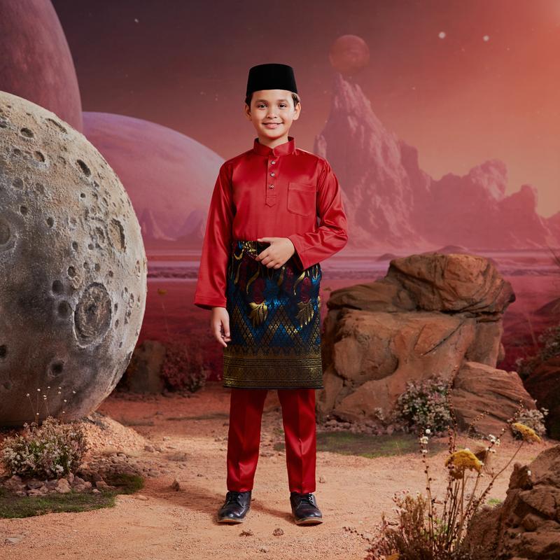 Tema Merah & Pink - Baju Melayu Kids Bulan Bintang 2024 - TikTok Shop ...