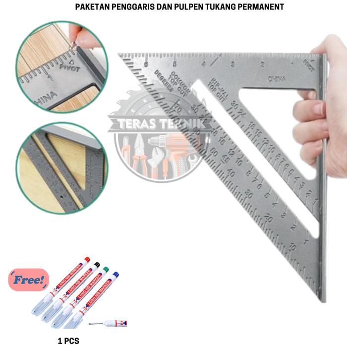 Promo Speed Square 7 inch Jumbo Penggaris Woodworking Siku Segitiga ...