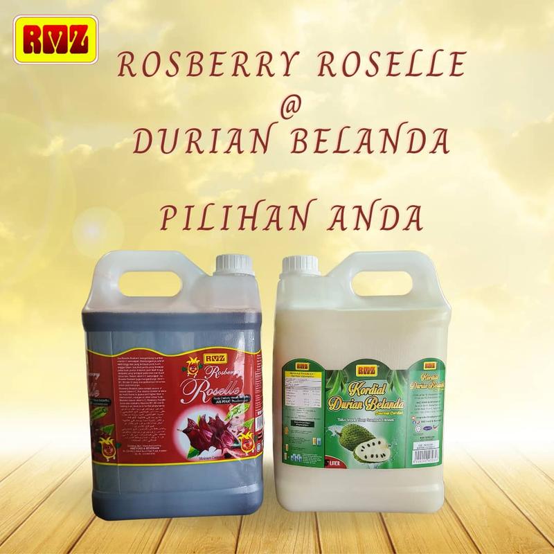 5 Liter RMZ FOOD & BEVERAGE ROSBERRY ROSELLE KORDIAL BUNGA ROSELLE ...
