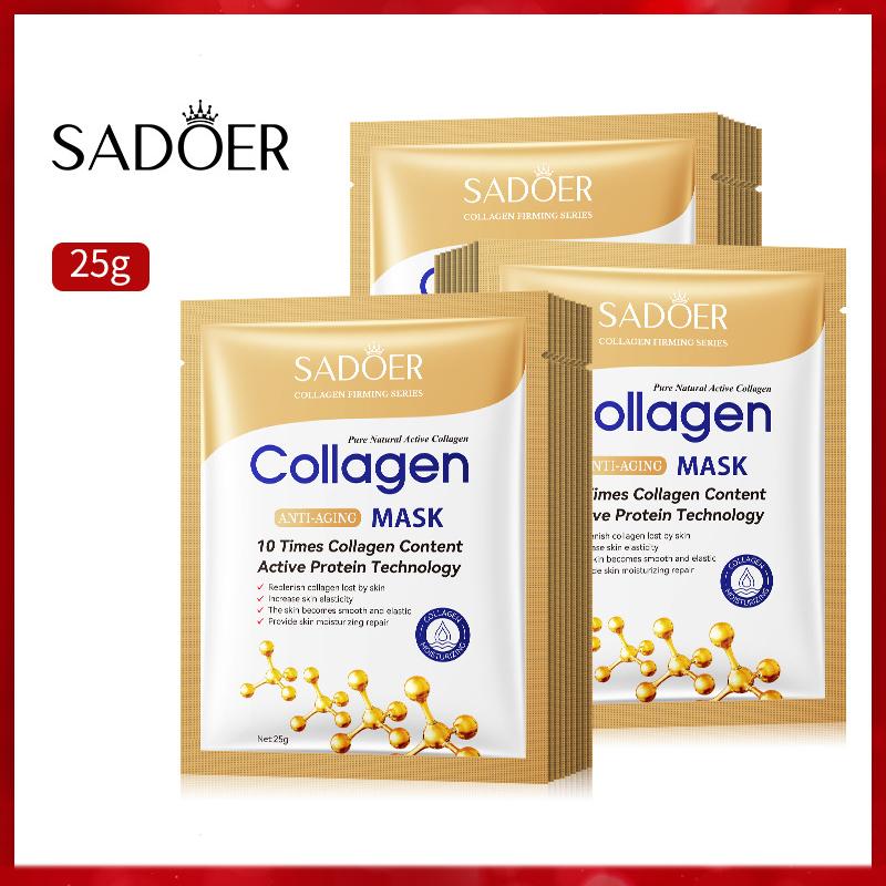 SADOER Collagen Mask,10pcs,Anti-anging Moisturizing and hydrating,25g ...