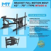 Promo BRACKET FULL MOTION MOUT 42" - 70" TYPE MT600-6. ORIGINAL MT ...