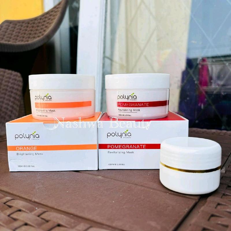 POLYNIA Masker wajah Share in jar Pomegrante | Orange brightening ...