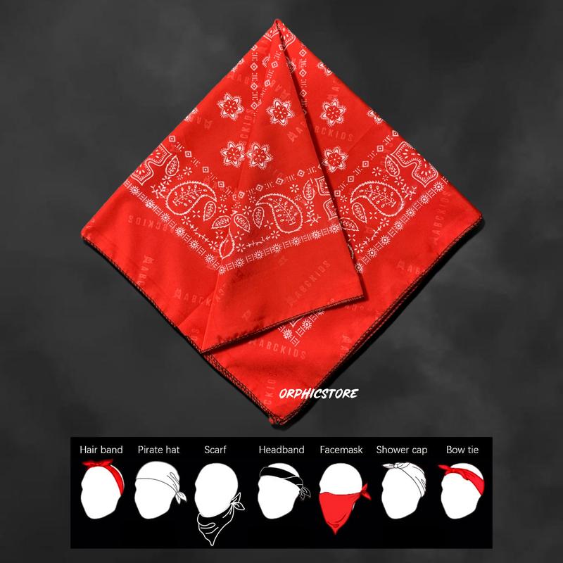 Slayer Bandana Motif Paisley Merah - Slayer Scarf Syal Pria dan Wanita ...