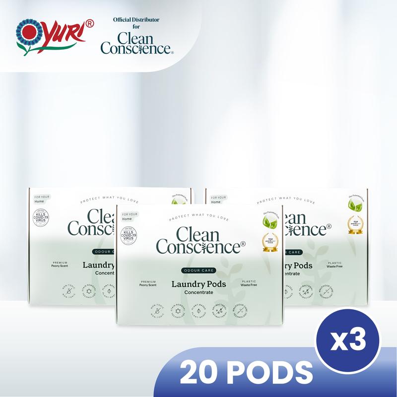 [Bundle of 3] Clean Conscience Odour Care Laundry Pods (20 Pods ...