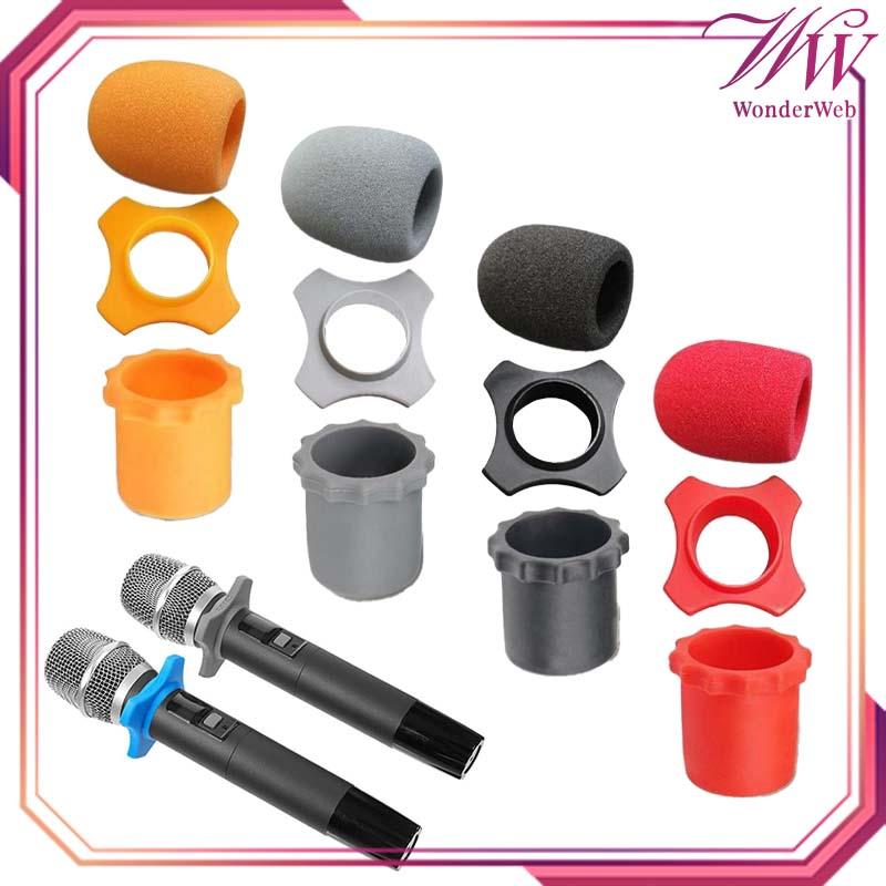 1set Pelindung Microphone Mic Ring + Busa Mic Karet Cover Pelindung ...