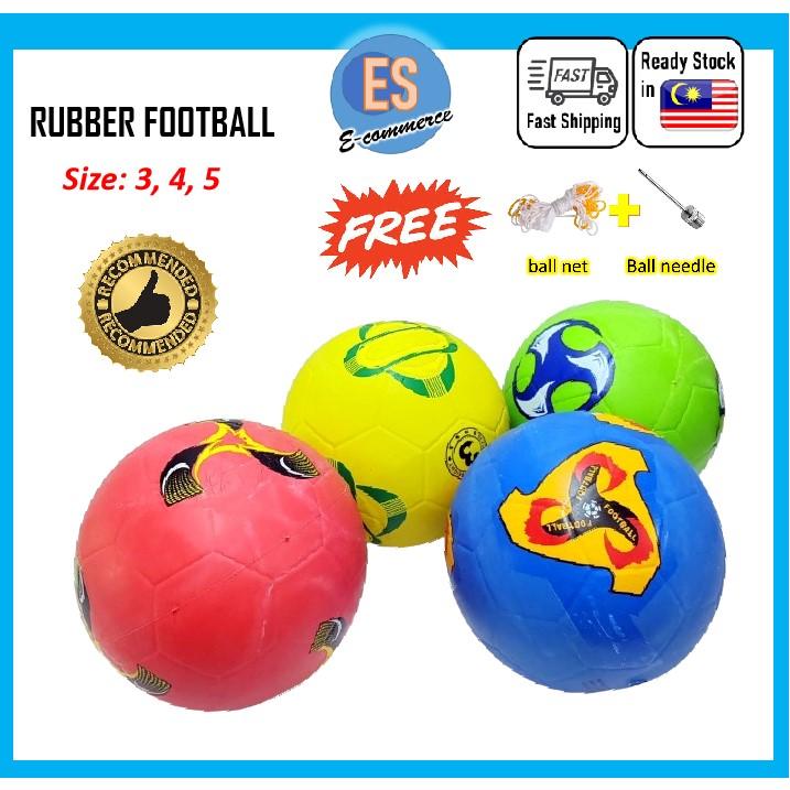 Glossy Rubber Ball Bola Sepak Getah Football 3, 4, 5 Free ball - TikTok ...