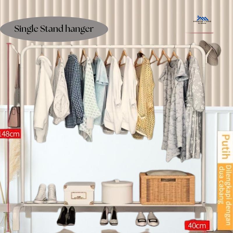 HY Stand Hanger Baju Gantungan Estetik Full Besi Single Stand Big Stand ...