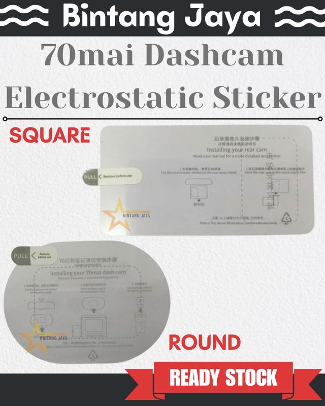 70mai Dashcam Electrostatic Sticker (Original) - TikTok Shop Malaysia