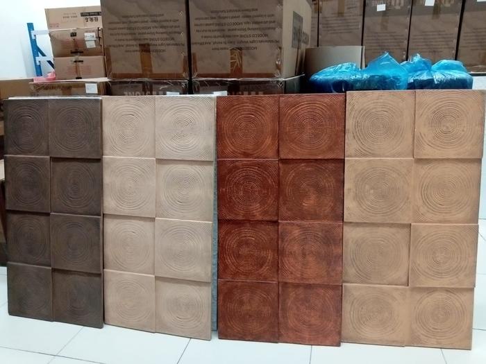 Jual Modeco Stoned Manau Series PU Wood Wall Panel 60cm x 120cm Tebal ...