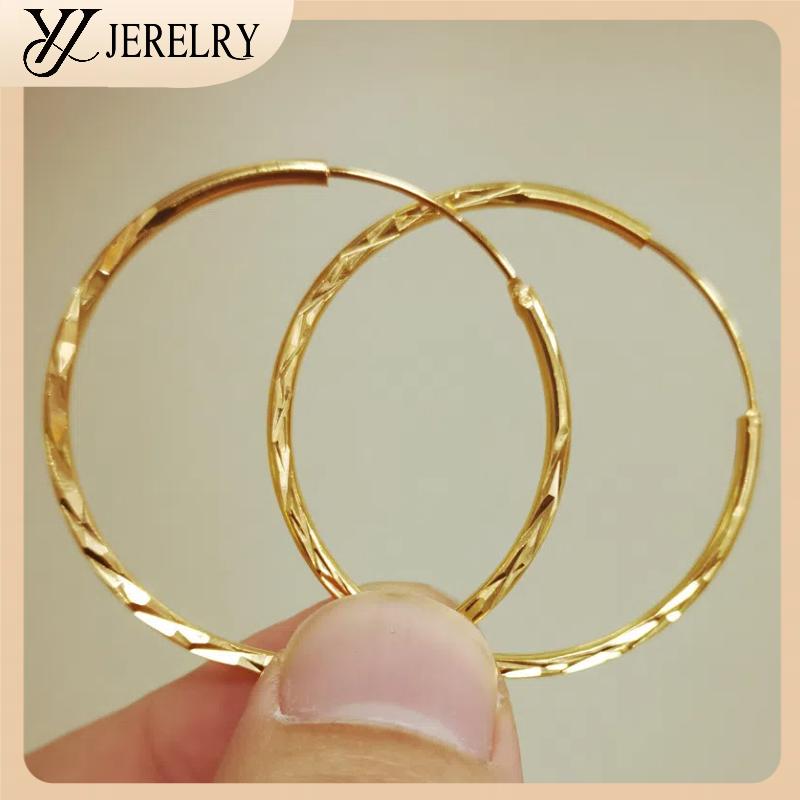 Subang Aksesori, Bersalut Emas, Reka Bentuk Mudah, Bentuk Bulatan ...