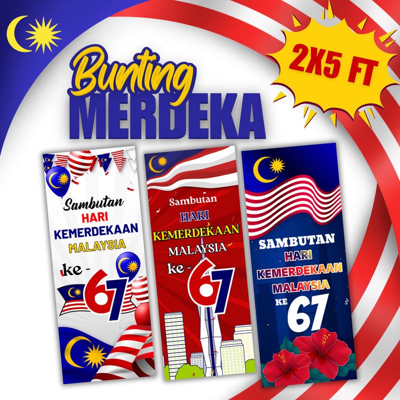 Bunting streamer Malaysia Merdeka banner sepanduk sambutan Merdeka ...