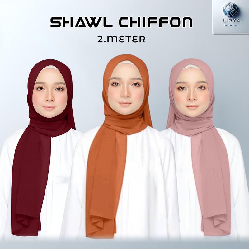 Heavy Shawl Chiffon PLAIN KEKNIS (HEAVY CHIFFON) 2 Meter - TikTok Shop ...