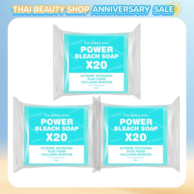 3 BARS BUNDLE DEAL TBS Power Bleach Soap X20 Whitening Soap with ...
