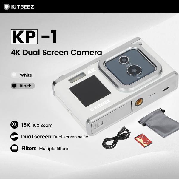 [KiTBEEZ KP-1]4K Dual Screen Camera Digital Camera High-Definition ...