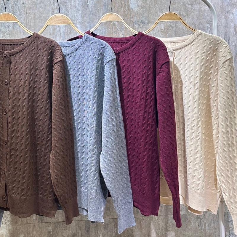 EZANY BUTTON KNIT CARDIGAN PLAIN CARDIGAN CASUAL KNIT CARDIGAN - TikTok ...