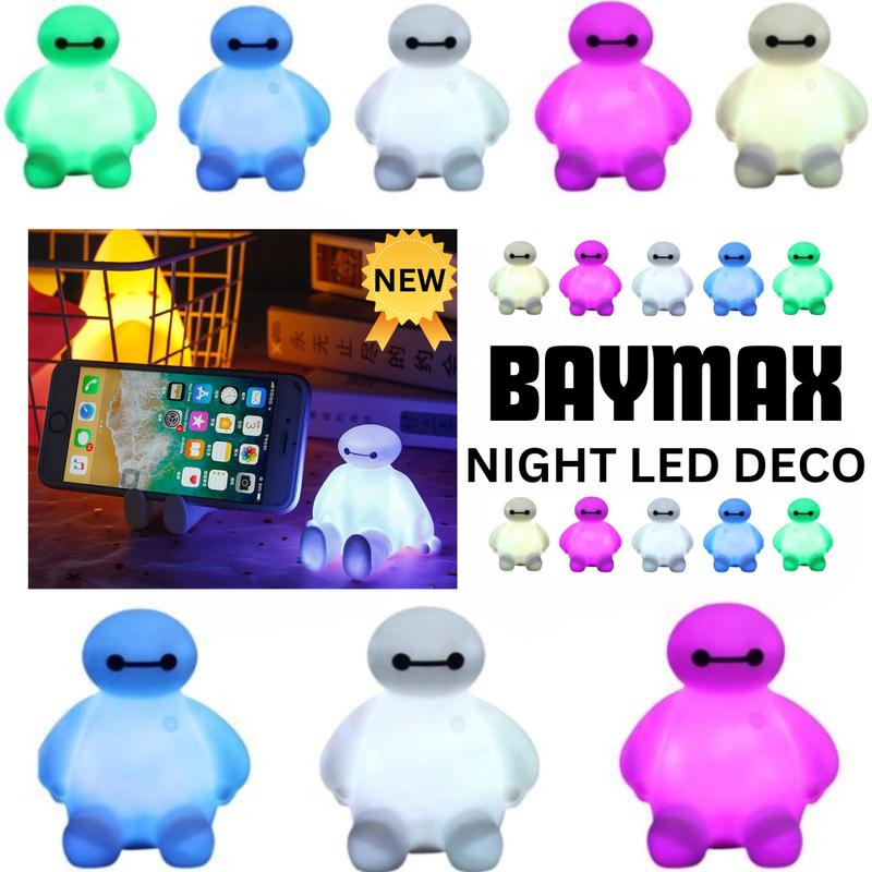 BAYMAX 7 Color LED Night Light Cute Cartoon Phone holder lam - TikTok ...