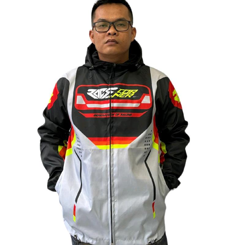 jaket racing RACE CORNER parasut full printing waterfroop premium ...