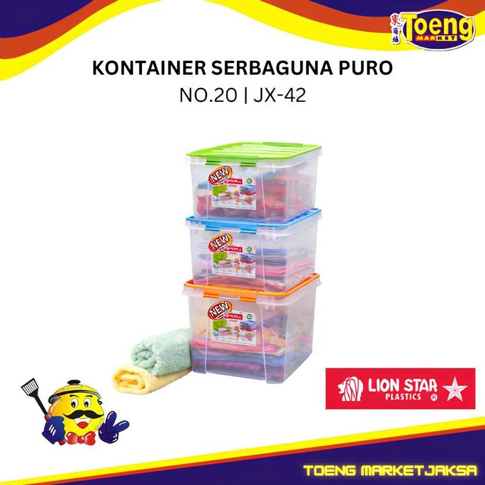 Jual Box Kontainer Bening Dengan Tutup - KONTAINER SERBAGUNA PURO 20 ...