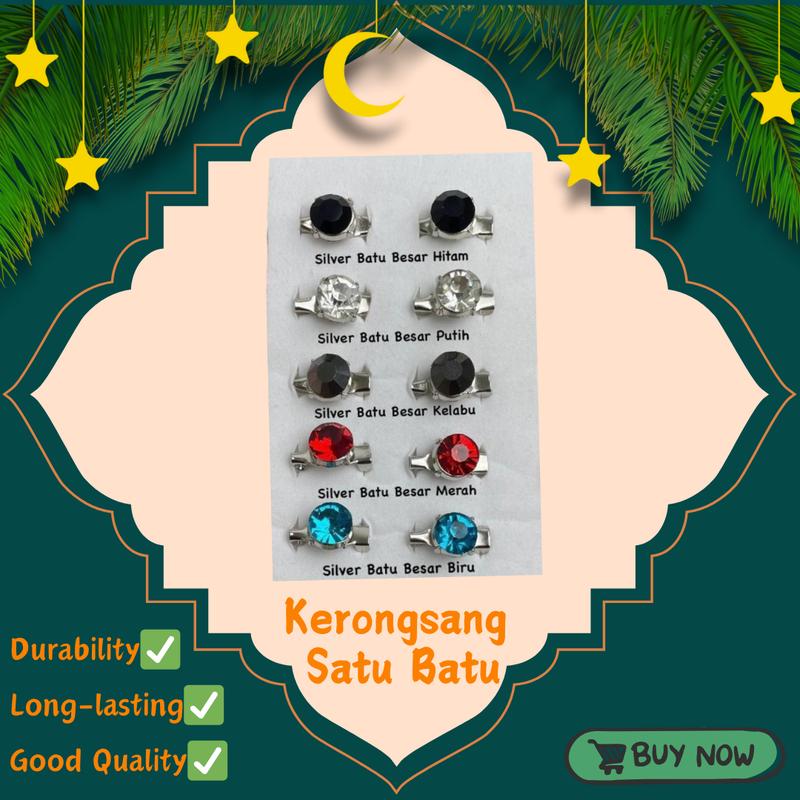【8MM Premium Rhinestone Pin Tudung】1pcs Brooch Batu Besar BB Pin Tudung ...