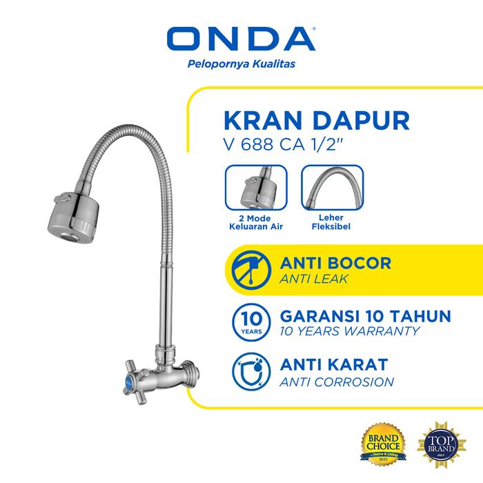 Promo ONDA Kran Cuci Piring Dapur Angsa Tembok Kaku Anti Bocor V 688 CA ...