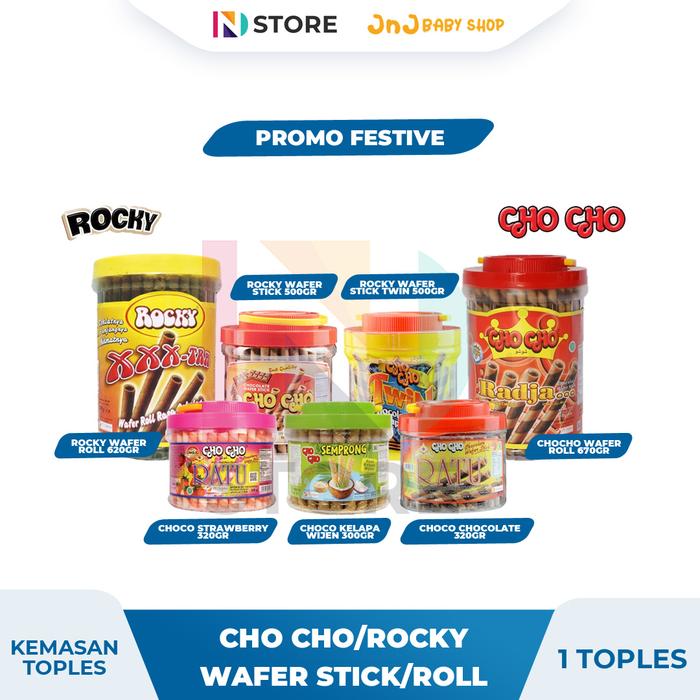 Promo [PROMO FESTIVE] Cho Cho/Rocky Kemasan Toples Wafer Stick/Roll ...