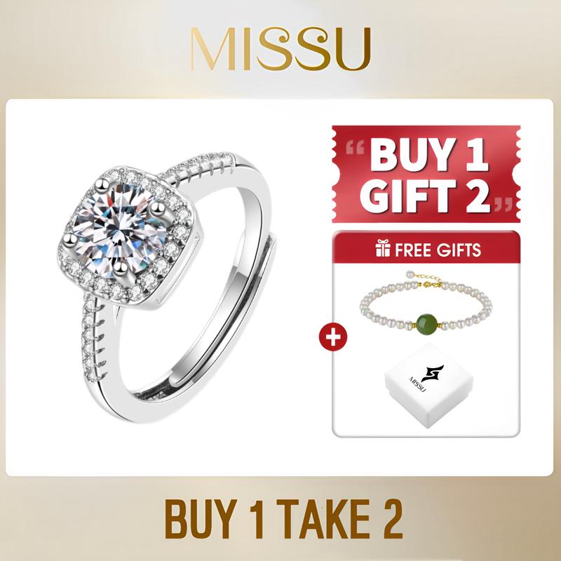 [BUY 1 TAKE 2] Missu Square Shape Adjustable Promise Ring+FREE - TikTok ...