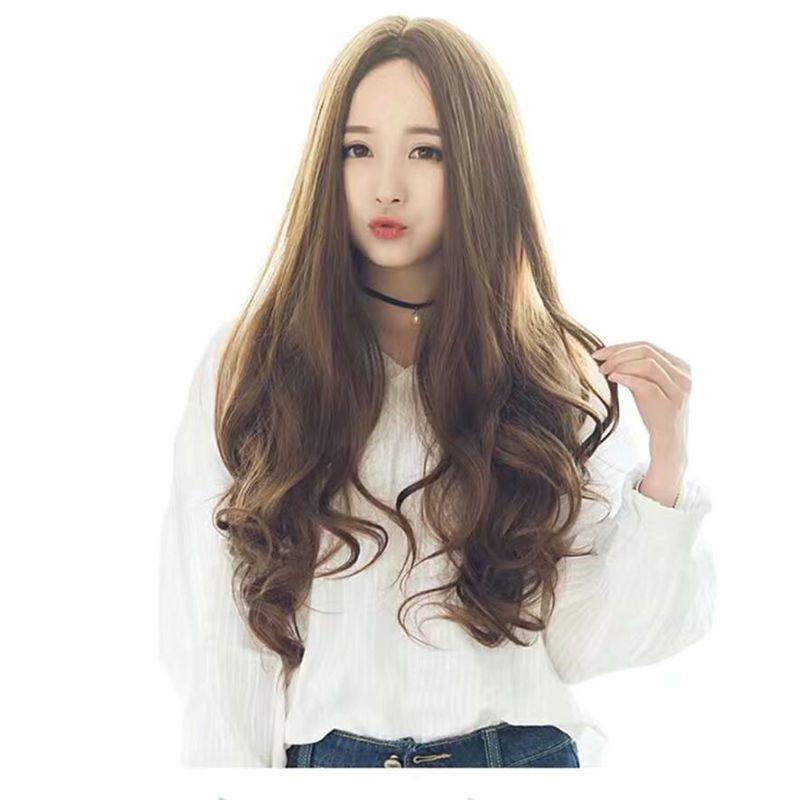 Wig Female Center-Parted Wig Rinka Haircut Women's Wig Long Curly ...