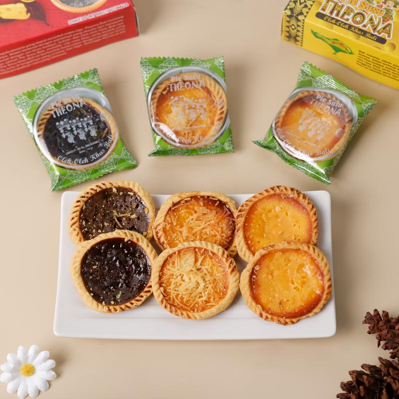 Pie Susu 3IN1 Theona Oleh Oleh Khas Bali || Pie Susu ORI, KEJU, COKLAT ...