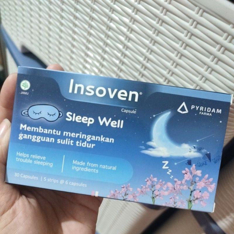 Insoven Sleep Well fulaz strip 6 Box 30 kapsul Insomnia sulit tidur ...