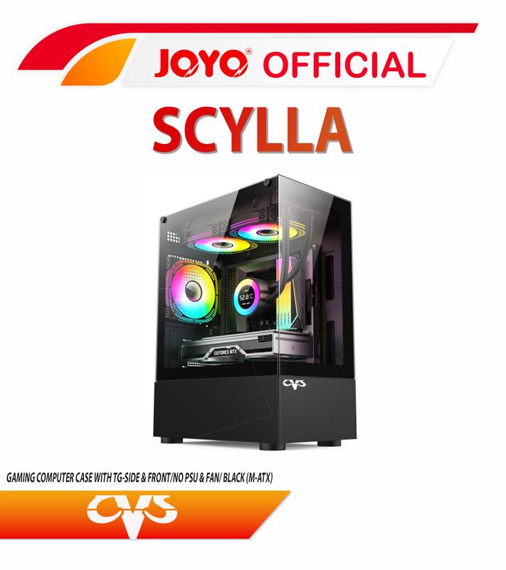 CVS SCYLLA GAMING COMPUTER CASE WITH TG-SIDE & FRONT/NO PSU - TikTok Shop Philippines