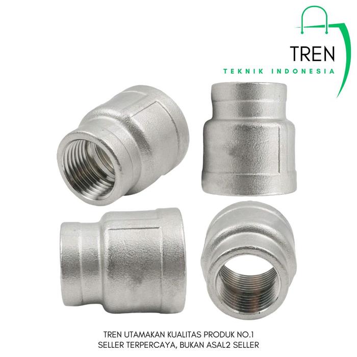 Jual 1/4" x 1/8" Vlock Sock Reducer Drat Dalam Stainless 1/4 x 1/8 Inch ...