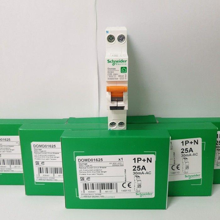 Jual RCBO, Domae, 1P + N, C Curve, 30 mA, type AC, 6000 A - RCBO 30mA ...