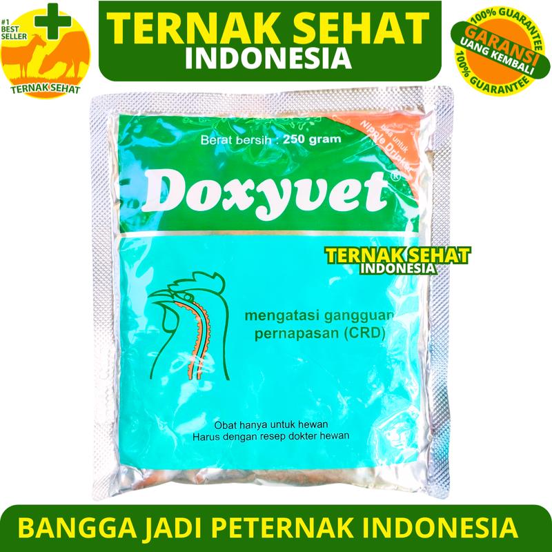 DOXYVET 250 GRAM - Obat Ayam Ngorok CRD Flu Infeksi Pernafasan Ayam ...