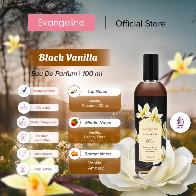 EVANGELINE EDP Eau De Parfum 100ml Selection Black Vanilla - Shop ...