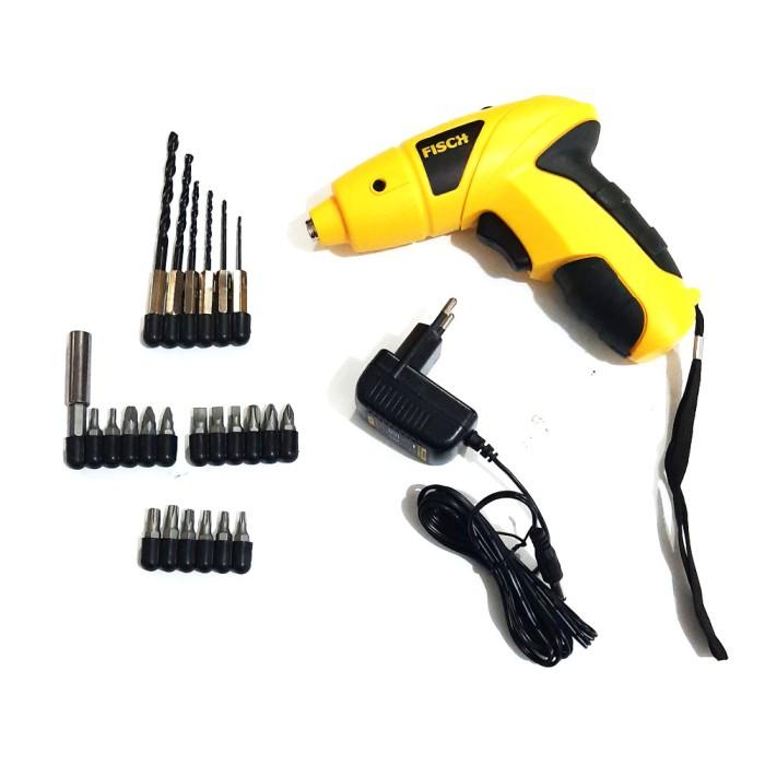 Fisch Mesin Bor Obeng Baterai Cordless Screwdriver Set Mata Bor - Shop ...