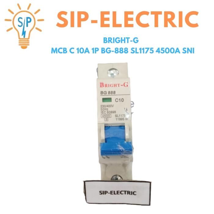 Jual BRIGHT-G MCB C 10A 1P BG-888 SL1175 4500A SNI - Kota Bandung - SIP ...