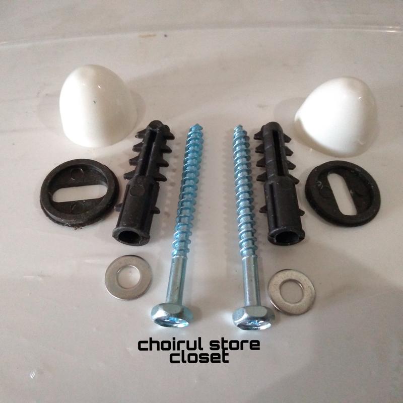 baut closet duduk baut piser+tutup baut anti karat baut piser uk 10 ml ...