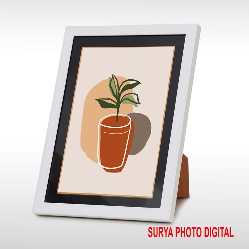Frame Foto Minimalis 8RW/A4 Matt/List Warna Putih - Shop | Tokopedia