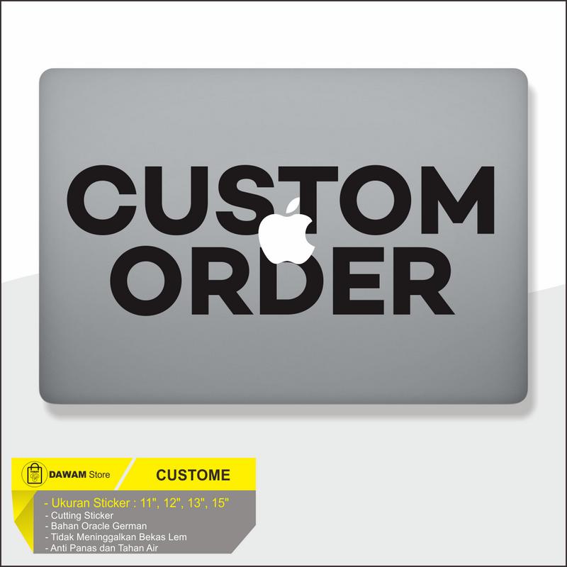 Custom Order Sticker Macbook Sticker Laptop - Shop | Tokopedia