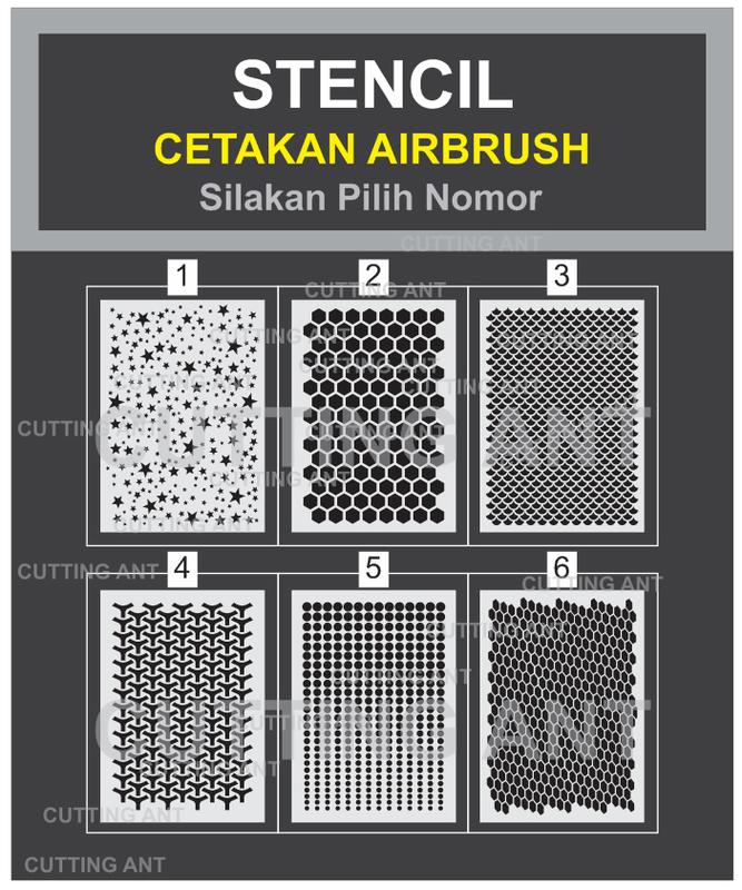 Sticker stencil cetakan airbrush - Shop | Tokopedia