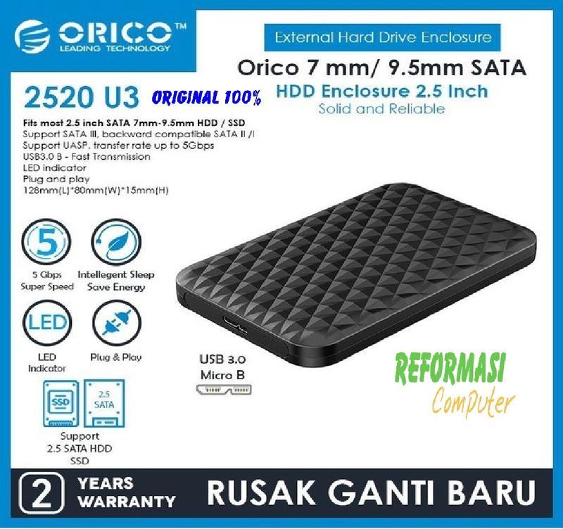 ORICO HDD SSD Casing / Enclosure 2.5" - 2520U3 - Shop | Tokopedia