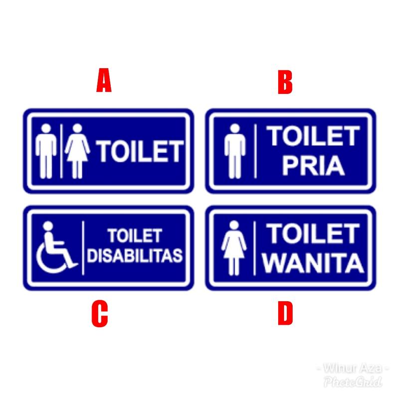 Custom. Sign Rambu Toilet. Plat Acrylic ukuran 30x10cm - Shop | Tokopedia