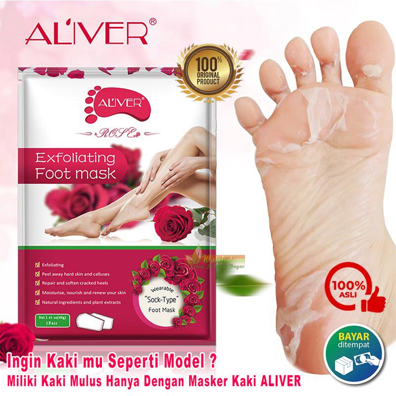 Masker Kaki Foot Mask Aliver Menghaluskan Menghilangkan Tumit Pecah ...
