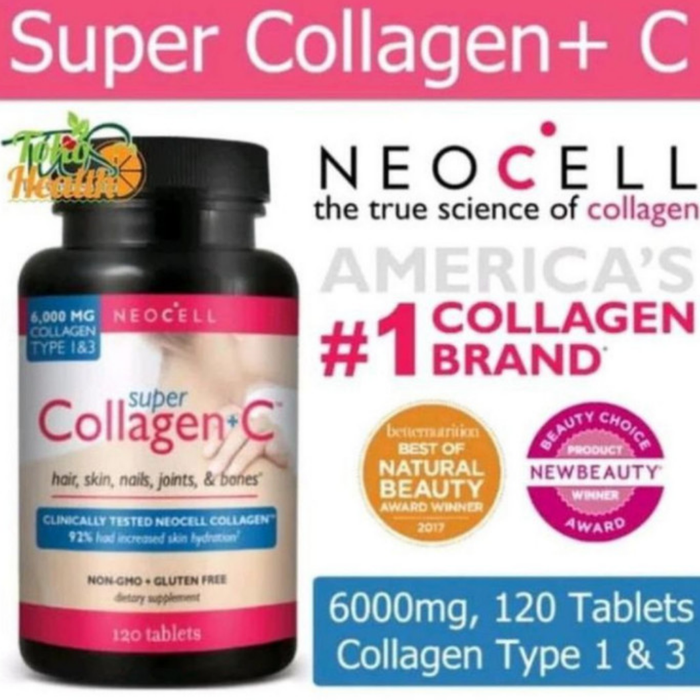 Jual NeoCell Super Collagen C 120 Tablets 6000mg Anti Aging % Original ...