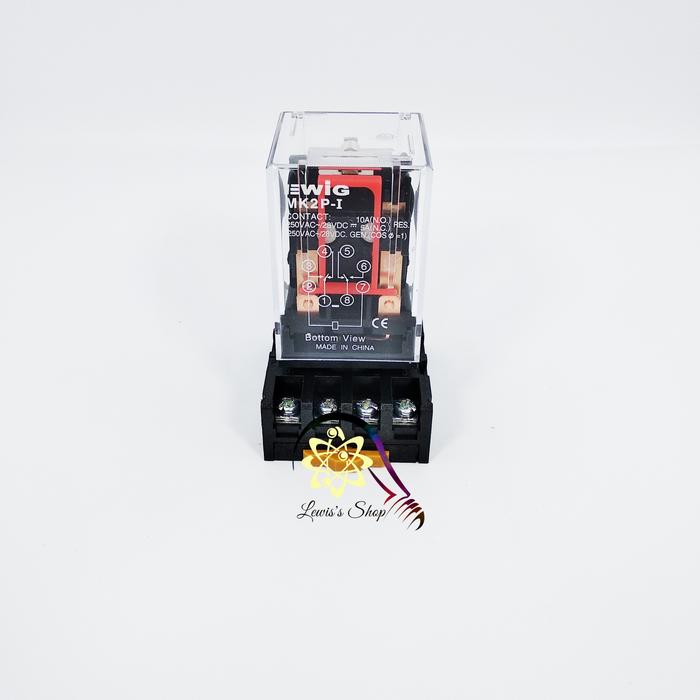 Promo Relay MK2P 220 Volt AC VAC 8 Pin + Socket 8 kaki - 220VAC - Kota ...