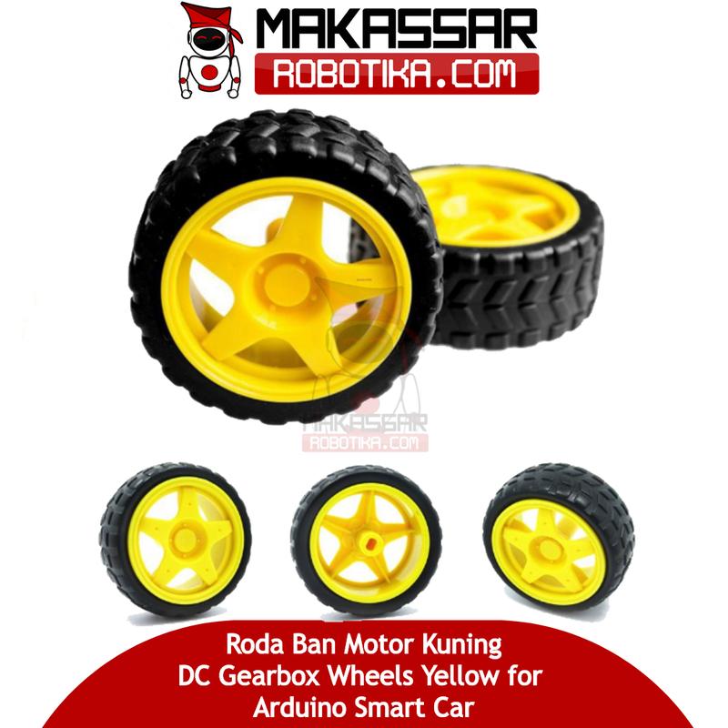 Roda Ban Motor Kuning DC Gearbox Wheels for Arduino Smart Robot - Shop ...