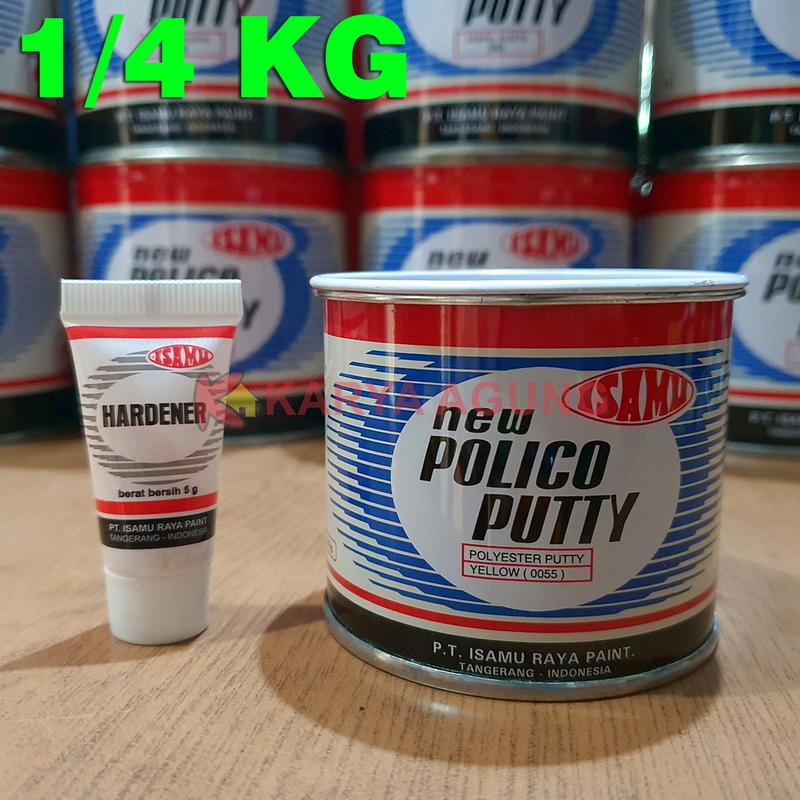 Dempul ISAMU Polico Putty 1/4 KG Dempul Plastik Besi Kayu Fiber - Shop ...
