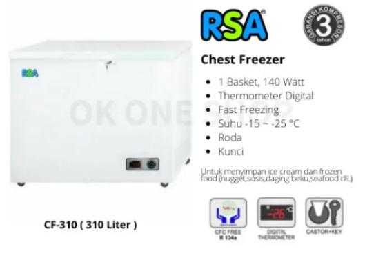 RSA CF-310 Chest Freezer - Shop | Tokopedia