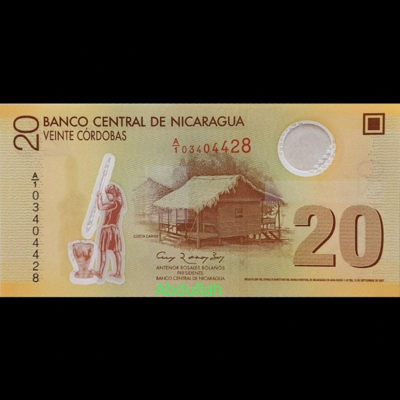 Uang Polymer Asing Nicaragua 20 - Shop | Tokopedia
