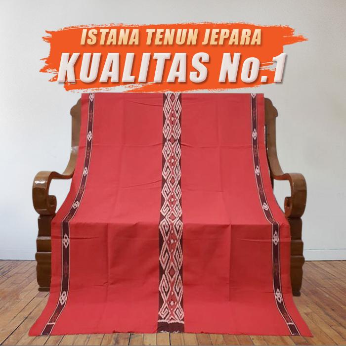 Jual Kain Tenun Ikat Blanket Songket Batik Etnik Motif Toraja Merah ...